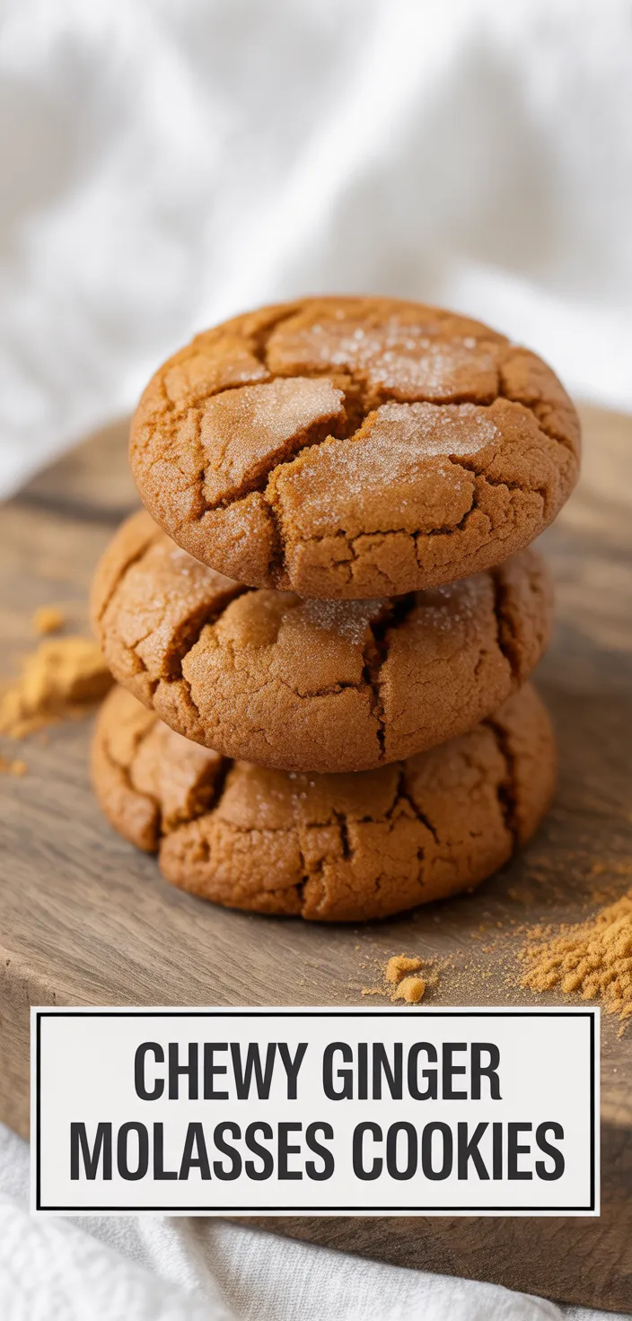 Soft & Chewy Ginger Molasses Cookies Recipe - splashsavvy.com