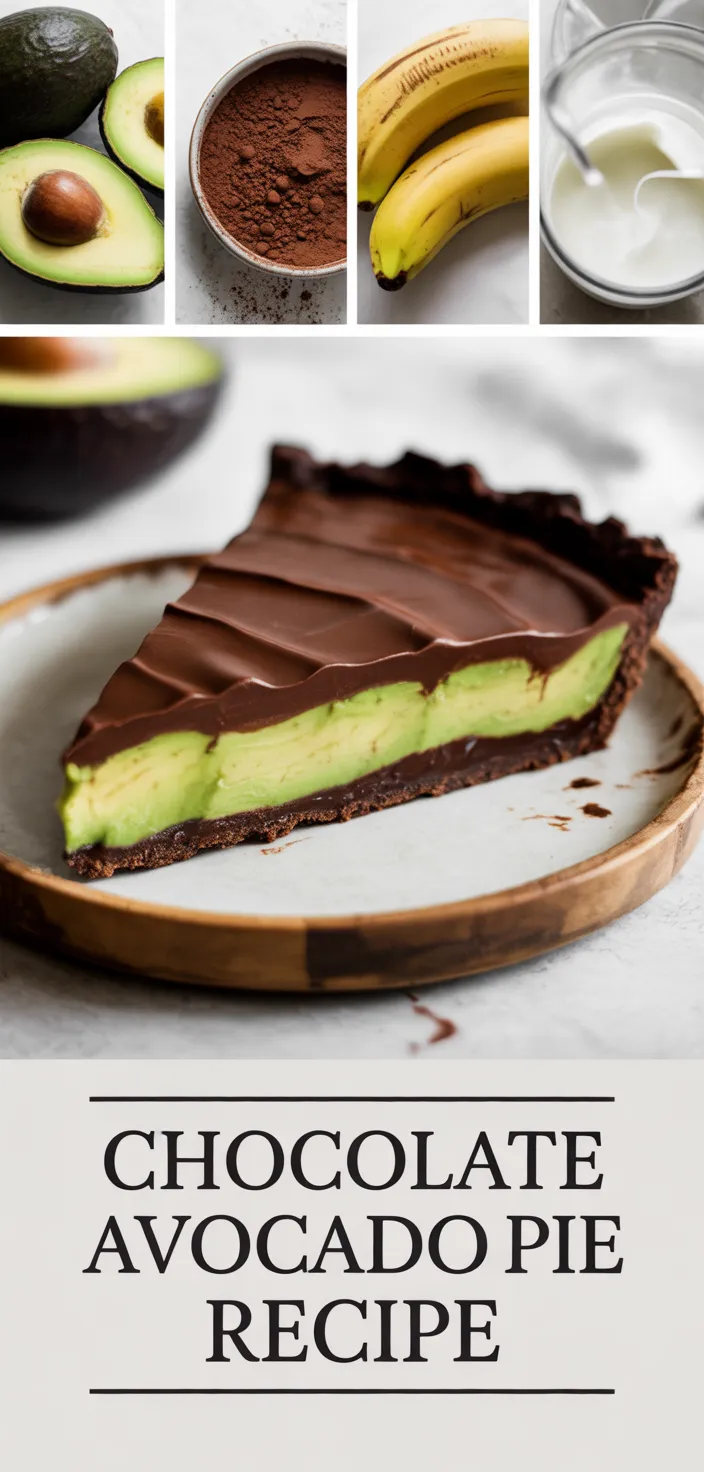Chocolate Avocado Pie Recipe - splashsavvy.com